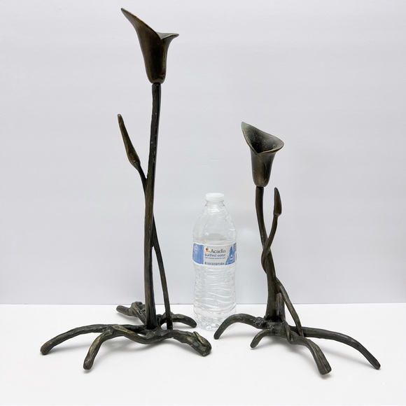 Vintage | Accents | Vintage Set Of 986 Scott Nelles Bronze Calla Lily ...